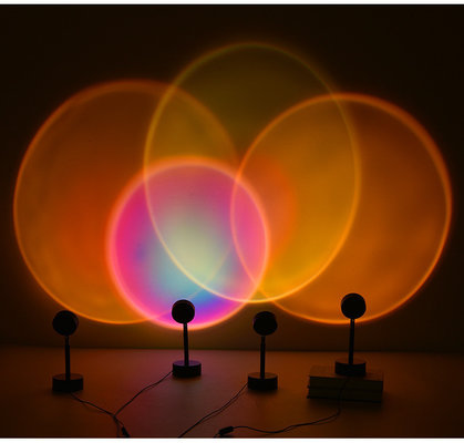 2021 New Hot Sale Nordic Table RGB Led Night Projector Sunset Lamp, Eternal Rainbow Sunset Projection Lamp For Room