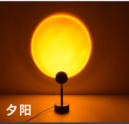 2021 New Hot Sale Nordic Table RGB Led Night Projector Sunset Lamp, Eternal Rainbow Sunset Projection Lamp For Room