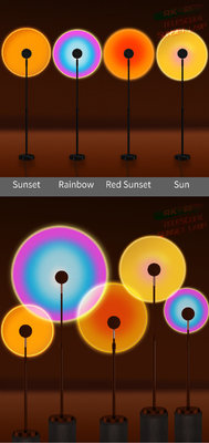 Wholesale LED Sunset Lamp Rainbow Projection Light Projector Beside Table Lamp for Decoration