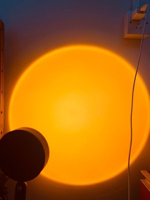 Sunset Lamp Projector,Rainbow Projection Night Light, 16 Colors with Remote Control, UFO Shape USB 180 Degree Rotation