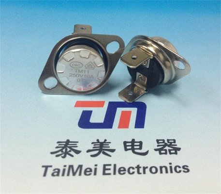 Water Heater KSD301 250V 5A 10A 16A Snap Action Auto Manual Bimetal Thermostat With Vertical Or Horizontal Terminal