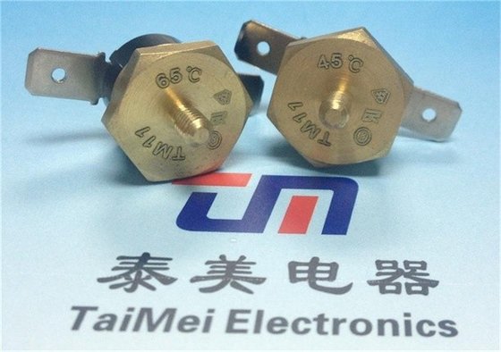 Electric KSD301 Thermostat 16A 250V Bend Pin 50 ~ 180 Degree Circuit Breaker With Loose Collar High tTmperature Limit Sw