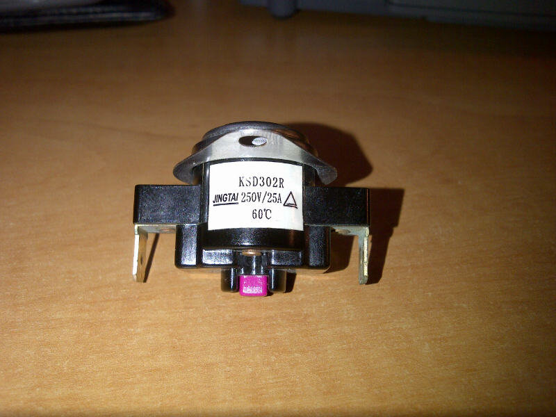 250V/25A ksd302 25A-40A3/4'' disc bimetal thermostat for water heater and water dispensor  UL;VDE;RoHS