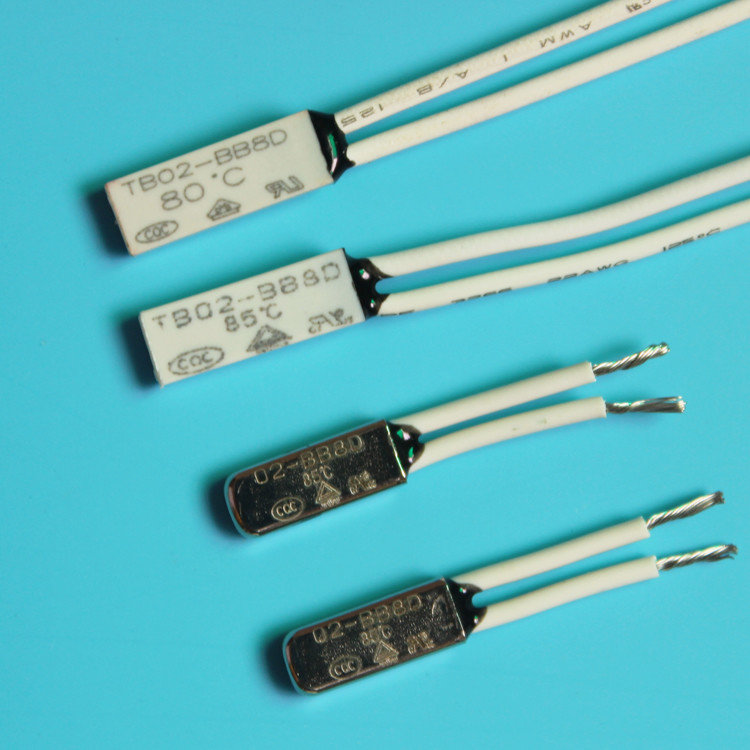 TB02 65C small size ballast thermal protector thermal fuse  250V/5A  UL VDE RoHS