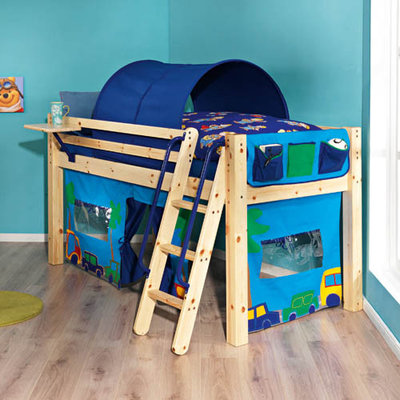 modern bunk bed pine wood