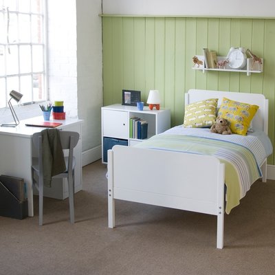 modern single bed pine wood