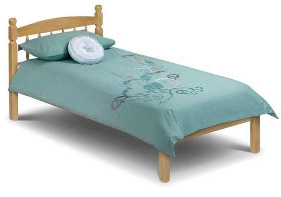 modern single bed pine wood