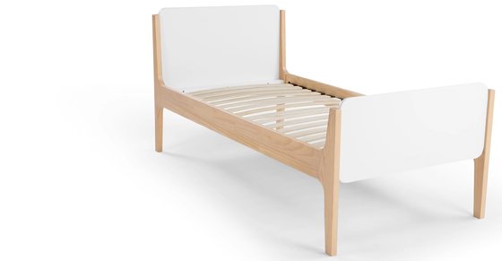 modern single bed pine wood