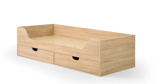 modern single bed pine wood