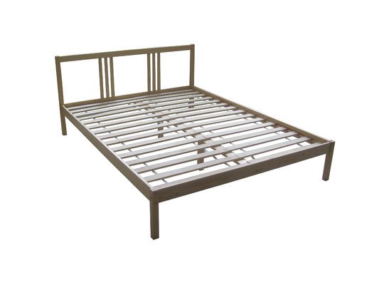 modern double bed pine wood