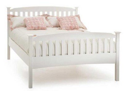 modern double bed pine wood
