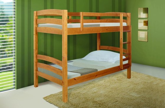 modern bunk bed pine wood