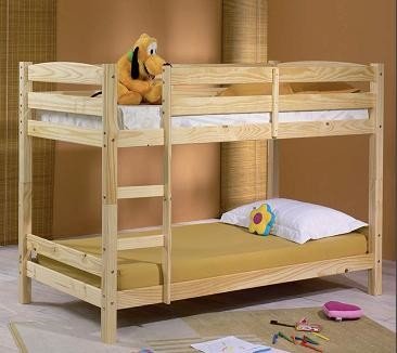 modern bunk bed pine wood