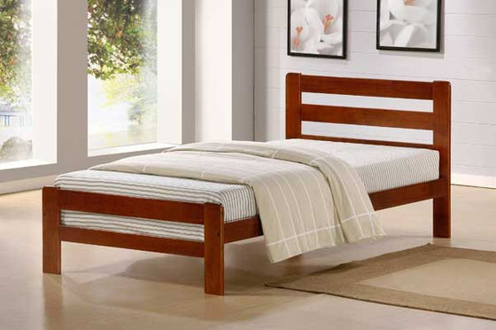 modern single bed pine wood