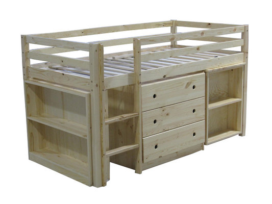 modern bunk bed pine wood