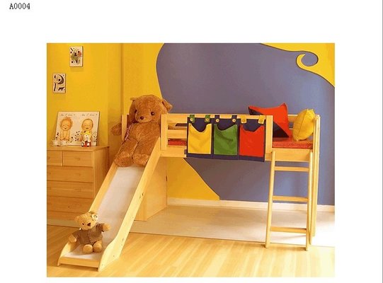 modern bunk bed pine wood
