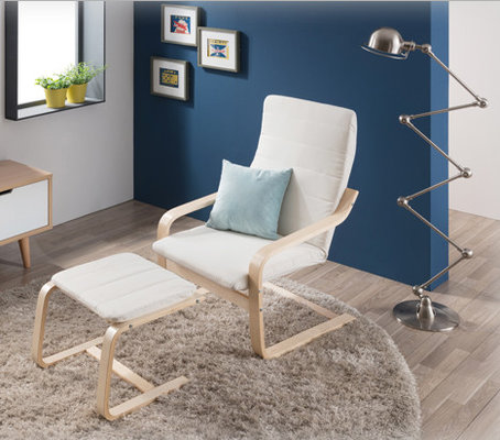 relaxing chair-Ikea style birch bentwood indoor furniture