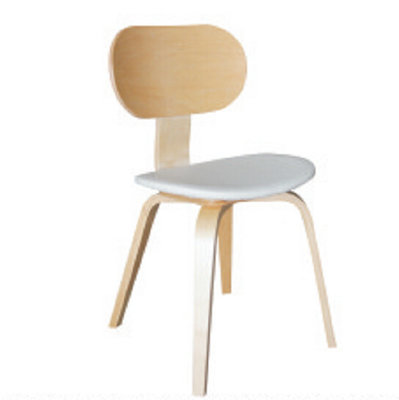 PU chair-Ikea style birch bentwood indoor furniture