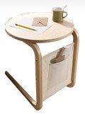 side table-Ikea style birch bentwood indoor furniture
