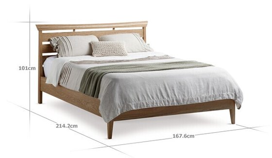 ikea modern double bed pine wood