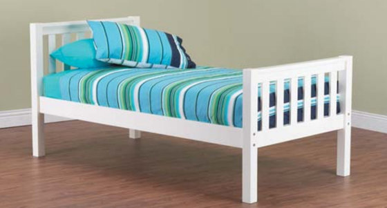 modern single bed pine wood