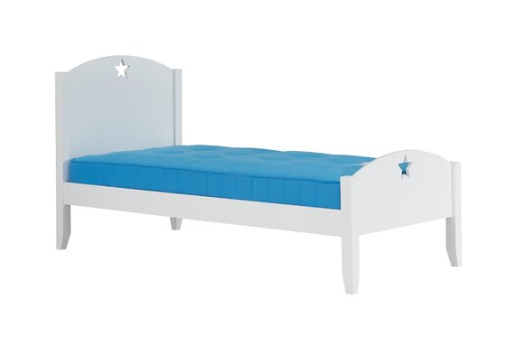 modern single bed pine wood