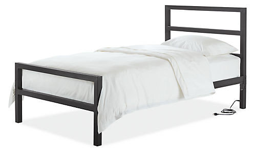 modern single bed pine wood