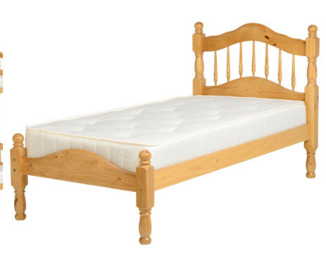 modern single bed pine wood