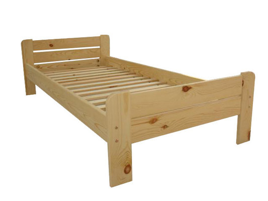 modern single bed pine wood