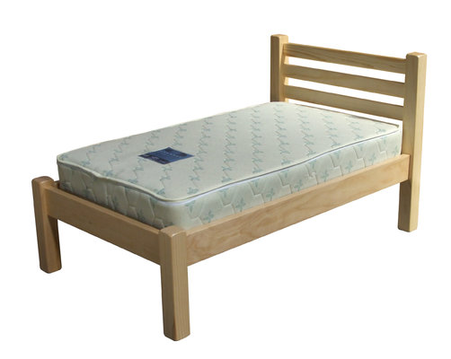 modern single bed pine wood
