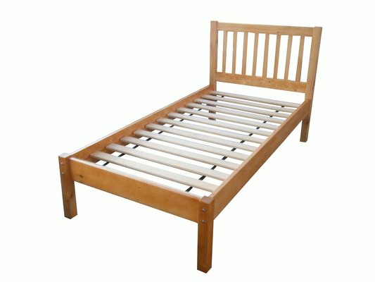 modern single bed pine wood