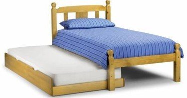 modern single bed pine wood