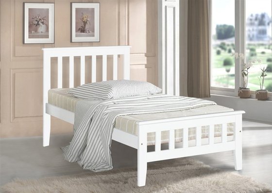 modern single bed pine wood