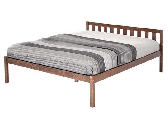 modern double bed pine wood