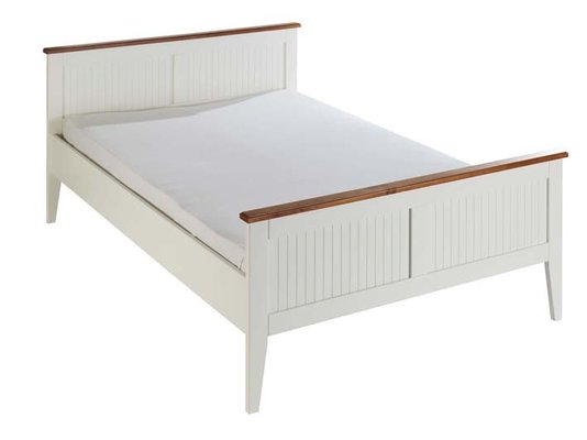 modern double bed pine wood