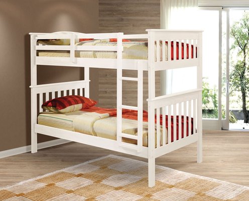 modern bunk bed pine wood