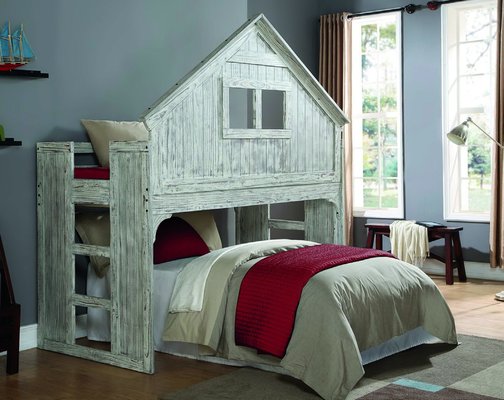 modern bunk bed pine wood