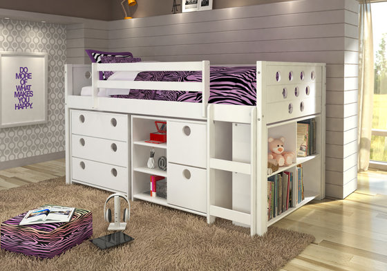 modern bunk bed pine wood