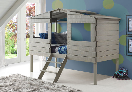 modern bunk bed pine wood