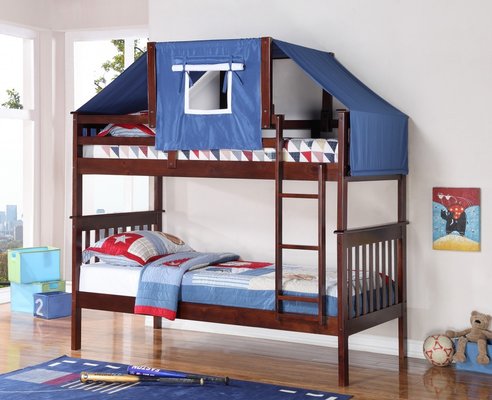modern bunk bed pine wood