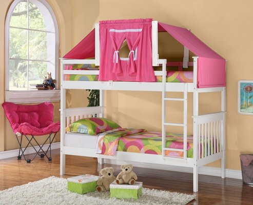 modern bunk bed pine wood