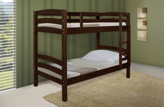 modern bunk bed pine wood