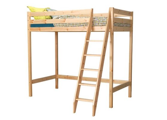 modern bunk bed pine wood