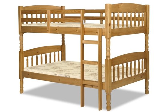 modern bunk bed pine wood