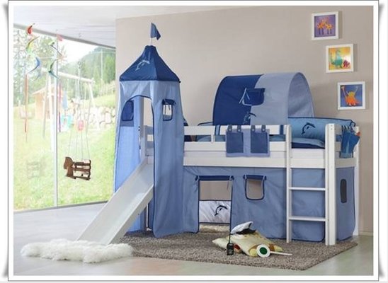 modern bunk bed pine wood