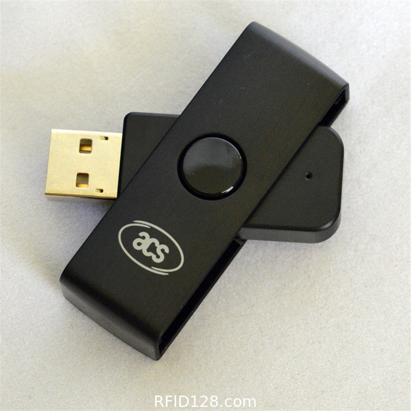 Portable Smart Card Reader USB ACR38U-N1 CAC Common Access Writer ID SCM Fold