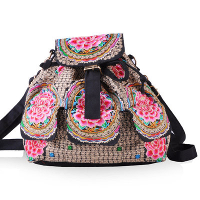 Yunnan JIXIU new arrival canvas girls backpack promotional price school bag