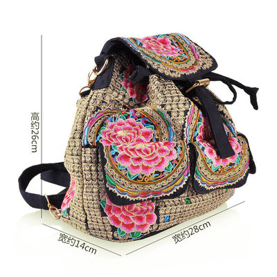 Yunnan JIXIU new arrival canvas girls backpack promotional price school bag