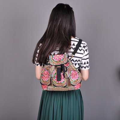 Yunnan JIXIU new arrival canvas girls backpack promotional price school bag