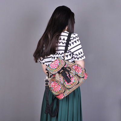 Yunnan JIXIU new arrival canvas girls backpack promotional price school bag